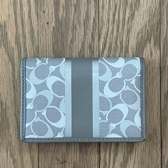 Coach | Bags | Coach Small Card Wallet Graywhite | Poshmark